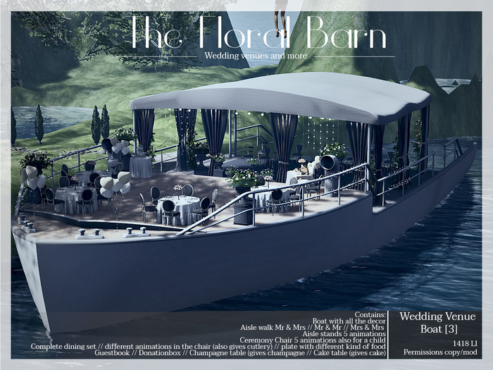Second Life Marketplace - Boat|Wedding Venue [3] | Party Boat|Marriage